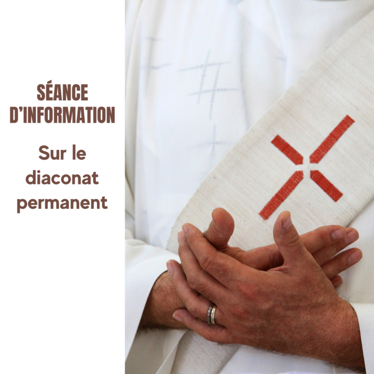 Séance d’information sur le diaconat permanent - Diocèse de Nicolet